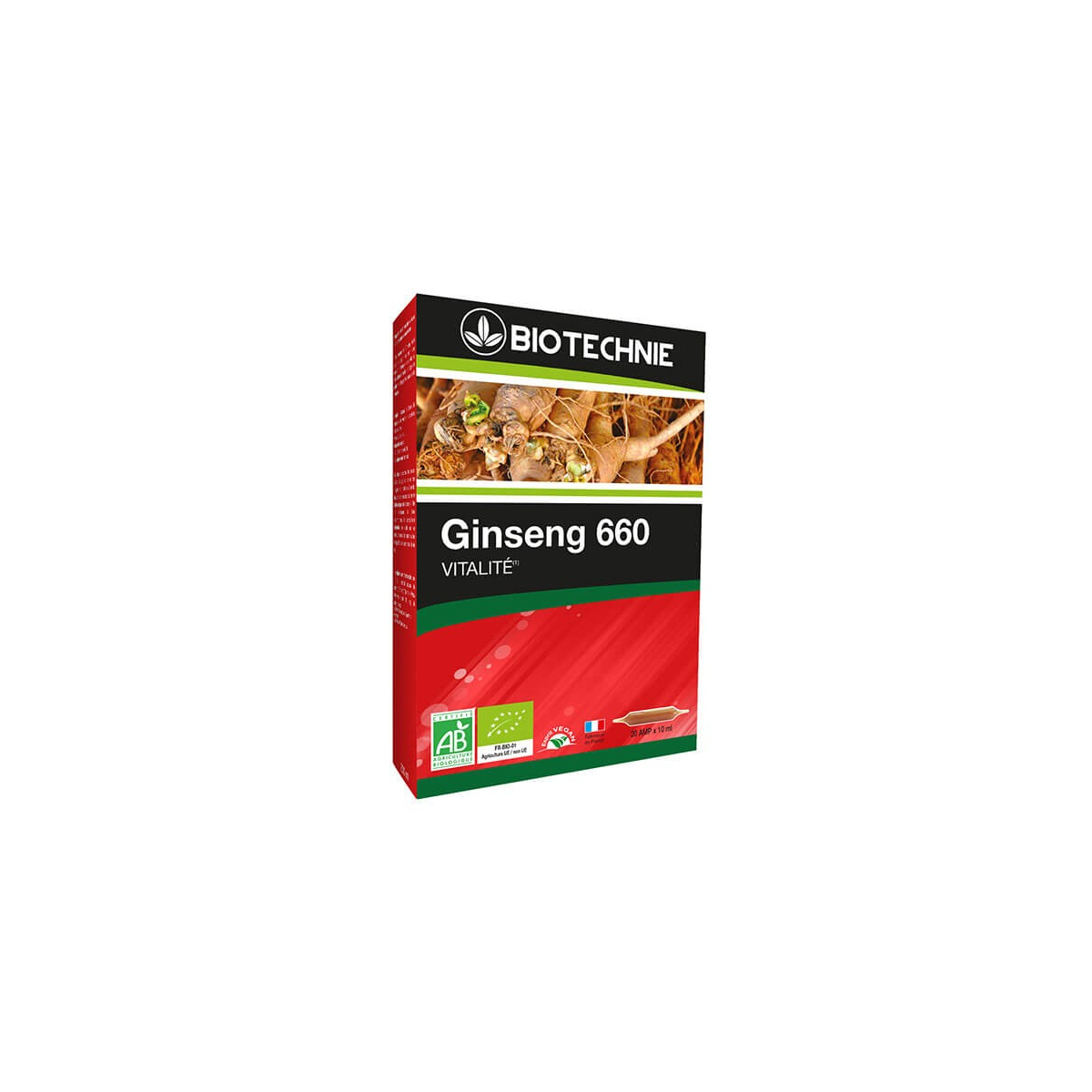 Ginseng Rouge Bio 20 ampoules - Biotechnie