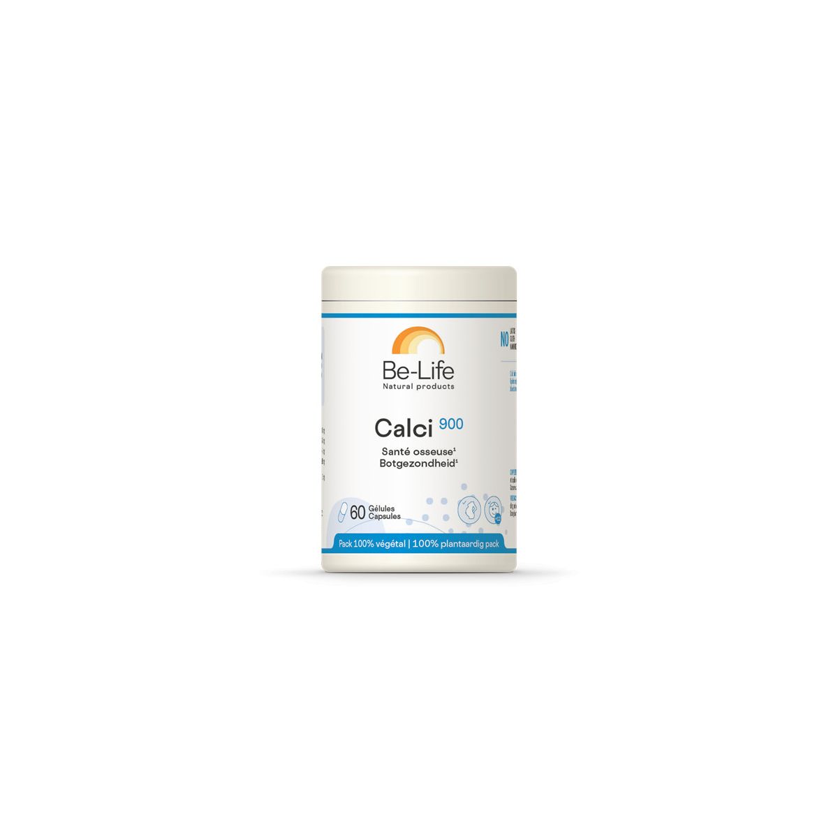 Calci 900 (Calcium-magnésium) 60 gélules be-Life, belife, biolife et ...