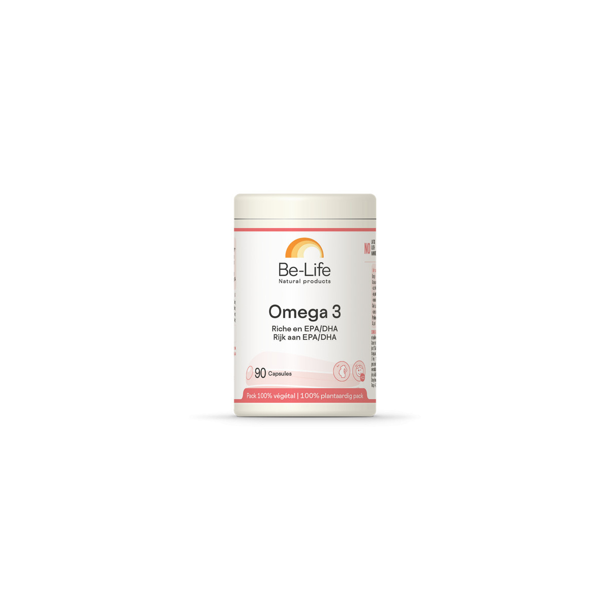 Omega 3 500 - 90 gélules be-Life, belife, biolife et bio-life
