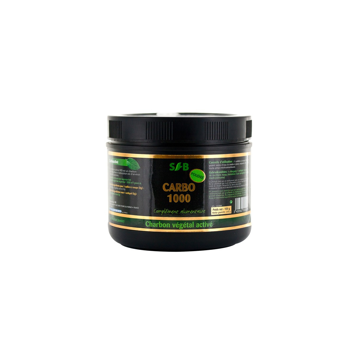 Charbon végétal activé 150 gr Carbo 1000 - SFB - Livraison rapide